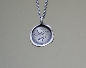 Cheer up Silver Necklace, Cheer Gift, Cheerleading gift, Personalized ...