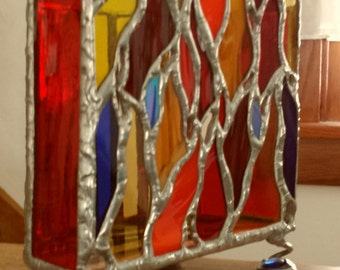 Stained glass flame | Etsy