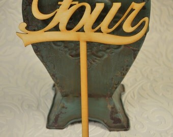 Wooden Table Numbers DIY Do It Yourself Wedding Table Number