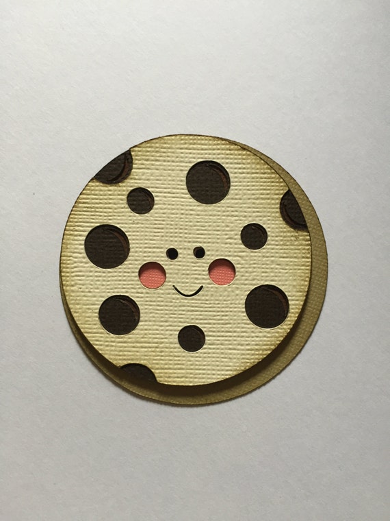 Chocolate Chip Cookie Die Cut by Scrap4All on Etsy