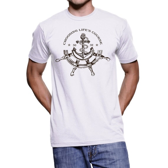 Men's Compass T-Shirt Compass T shirt Boat Tshirt