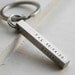 Custom 3d Bar Keychain Personalized Key chain Engraved Kids