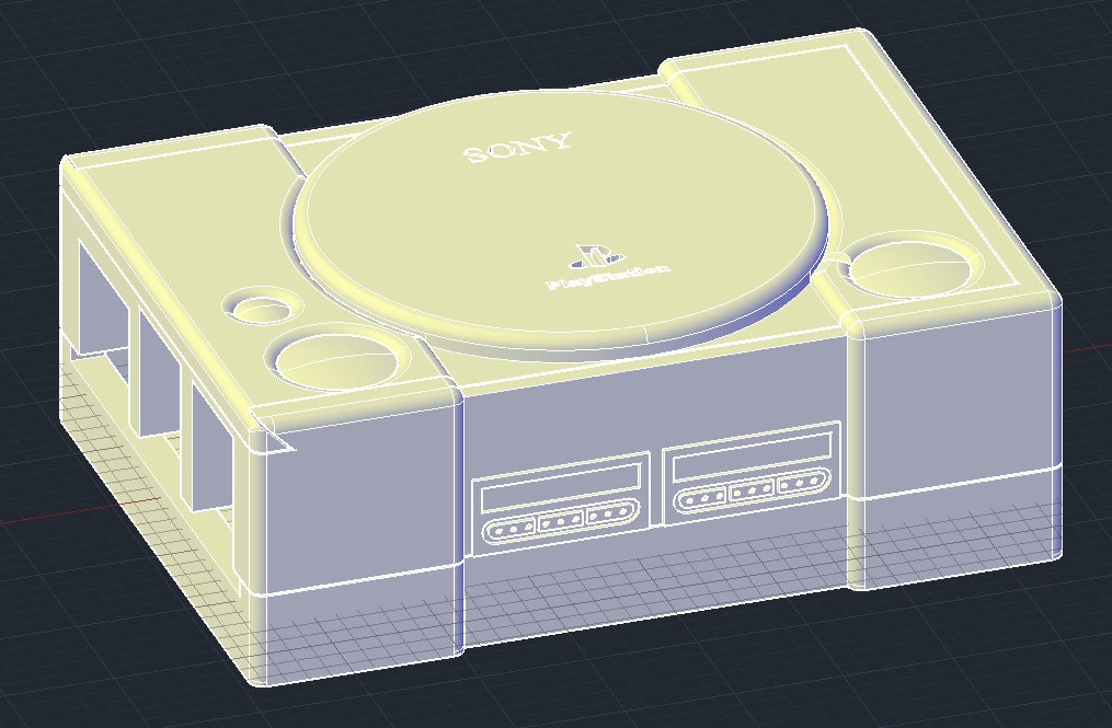 3D Printed Mini PS1 Raspberry Pi 2 Case Beta by VagrantInd