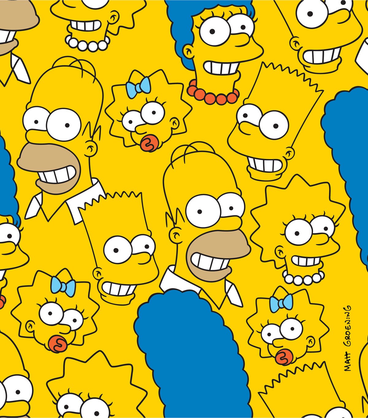 The Simpsons Fabric by the yard READY TO by CraftCottageBoutique