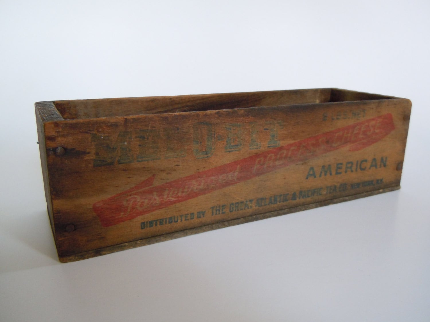 Mel O Bit Cheese Vintage Wood American Cheese Box | Wooden Antique ...