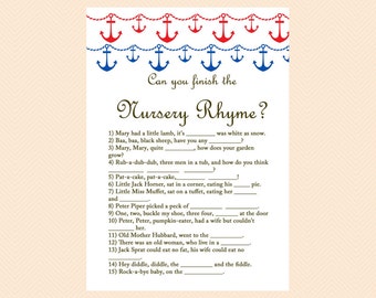 Finish The Nursery Rhyme Printable