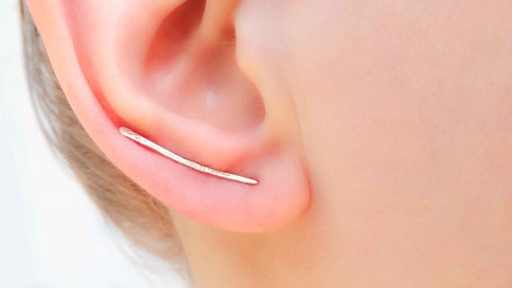 Ear Climber Ear Crawler Bar Earrings Line by JewelsByMoonli