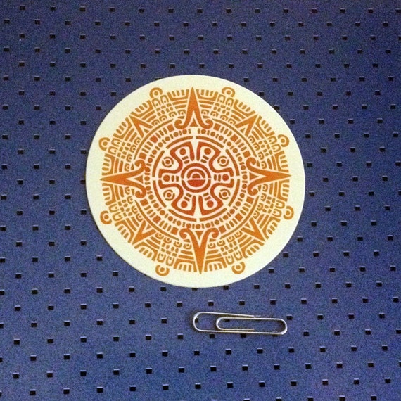 Aztec Sun Bumper Sticker