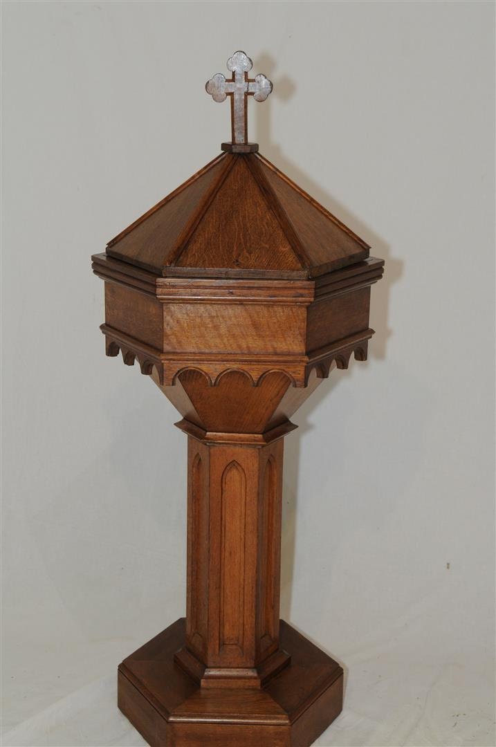 Wonderful French Gothic Religious Pedestal, Large Religious Church ...