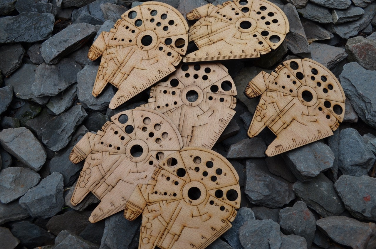 Millennium Falcon Star Wars Knitting Tool Eco Friendly Wood