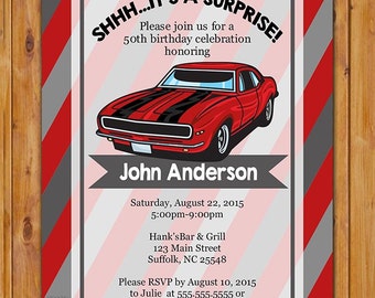 Classic car birthday | Etsy