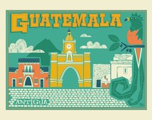 Unique guatemala poster related items | Etsy