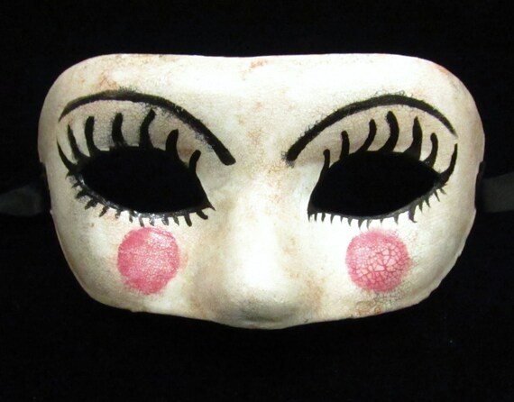Dollface Mask faux porcelain baby doll faced paper mache