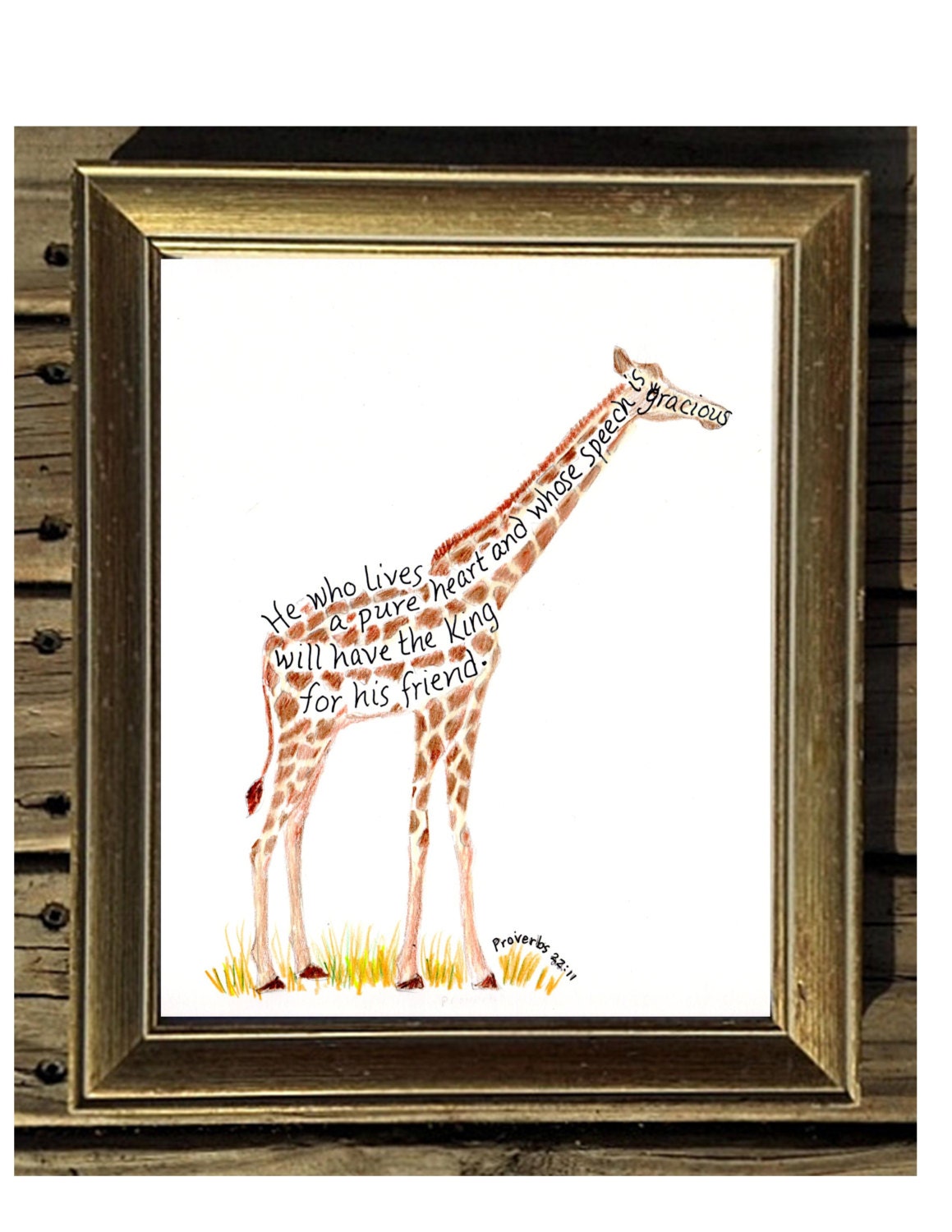 Bible Verse art print scripture design hand lettered