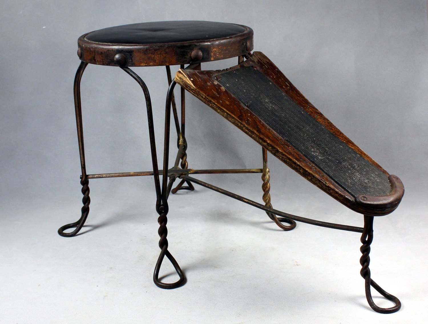 Shoe Store Salesman’s Fitting Stool Wooden Bench Antique – Haute Juice