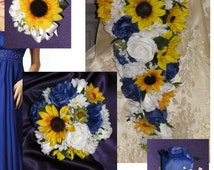 Unique royal blue flower related items | Etsy