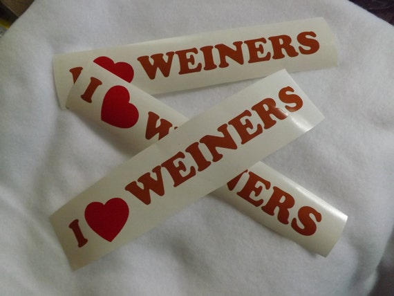 I Love Weiners vinyl decal