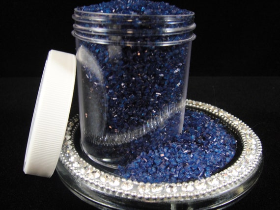 Navy Blue Course Sanding Sugar Sprinkles Cake by MamaMiasCupcakes