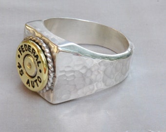 Mens bullet ring | Etsy