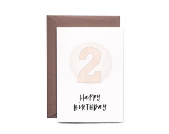 2nd birthday card | Etsy