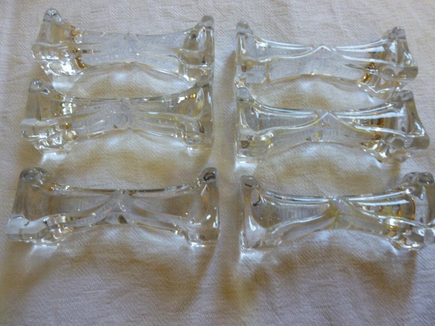 6 Crystal Knife Rests, French Vintage, Circa 1960’s – Haute Juice