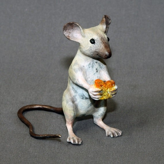 Bronze Mouse Figurine Statue Sculpture Mice Art Limited