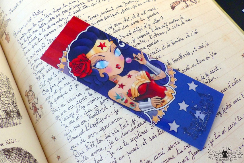 Wonder Woman glossy bookmark // DC comics fanart