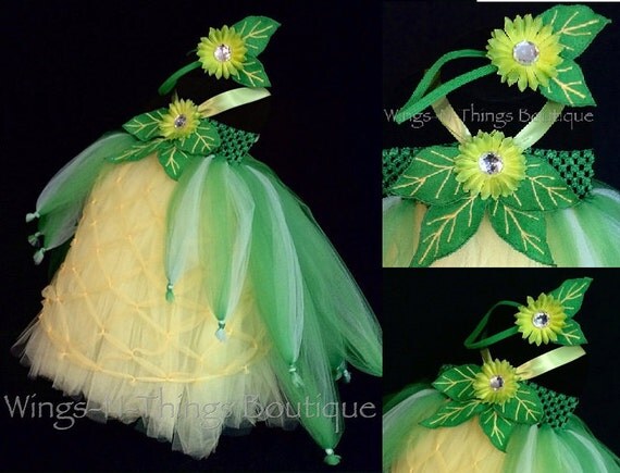 CORN COB COSTUME 2pc Tutu Dress Set w/ Headband by wingsnthings13