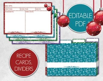 Editable recipe card | Etsy