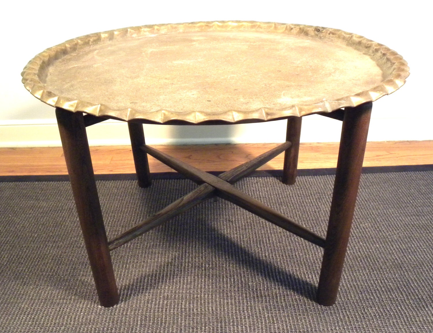 Mid Century Moroccan Style Tea Table w/Unique Folding Base – Haute Juice