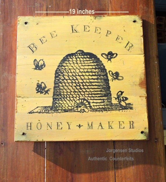 Bee Keeper Sign by AnotherTimeZone on Etsy