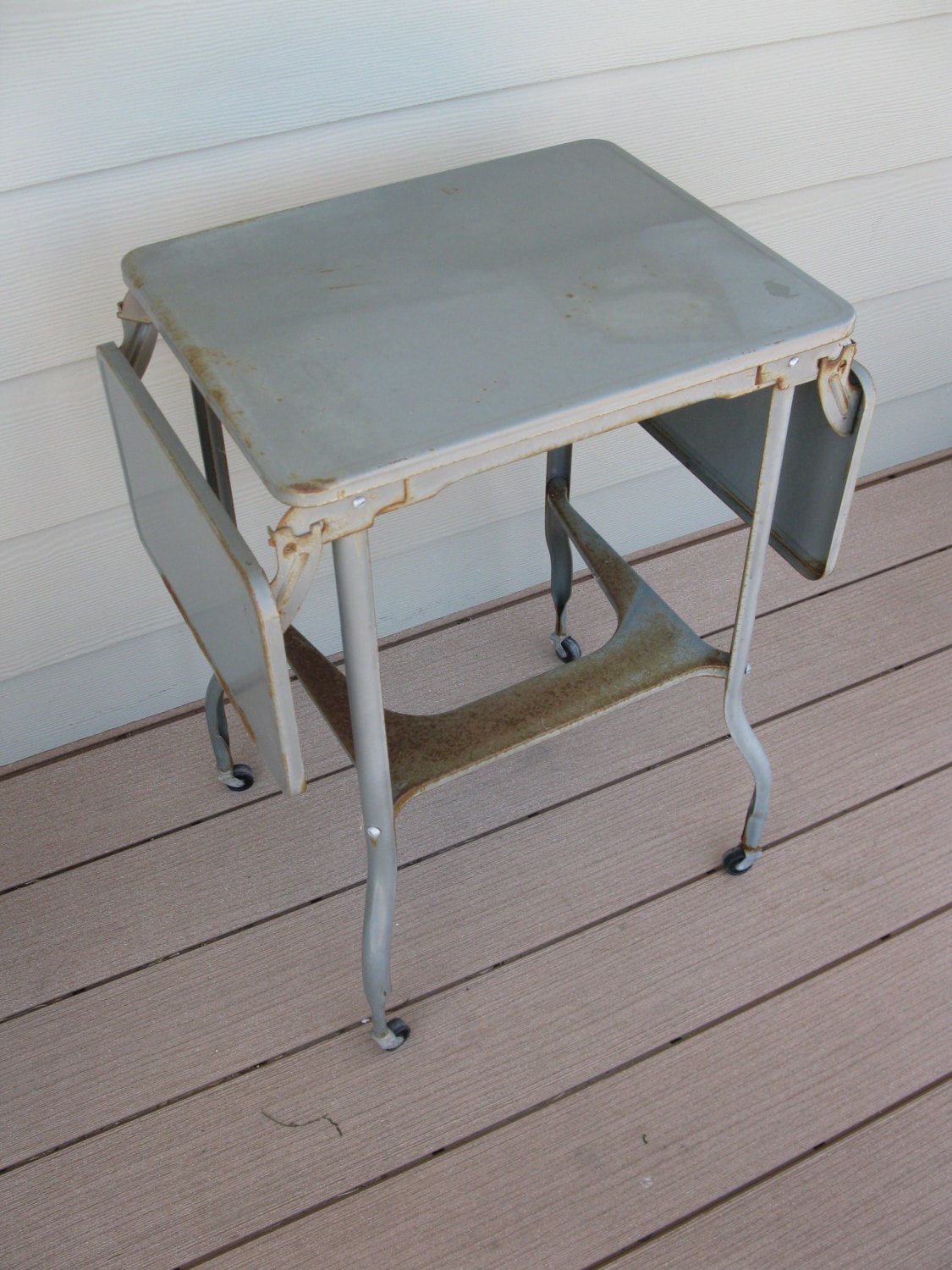 Shabby Mid Century Typewriter Stand – Project-Cart- Typewriter Table ...