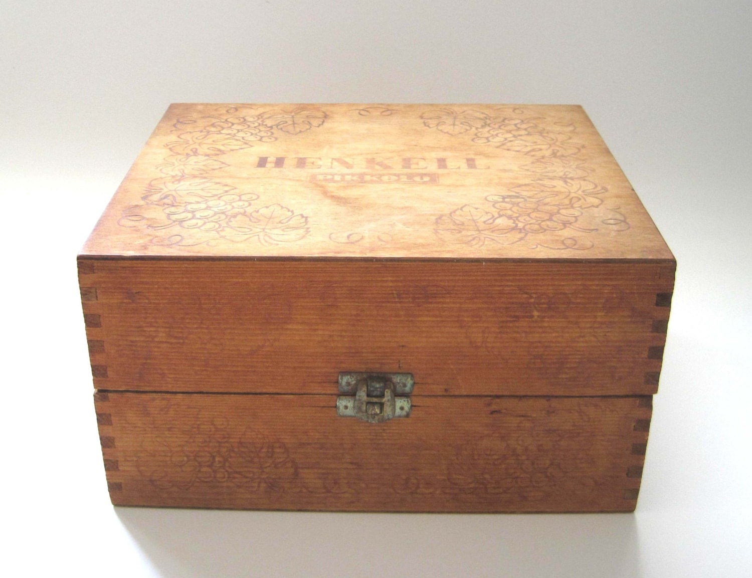 Henkell Pikkolo, Vintage Pine Wood Box, Cigarette Box, Cigar Box ...