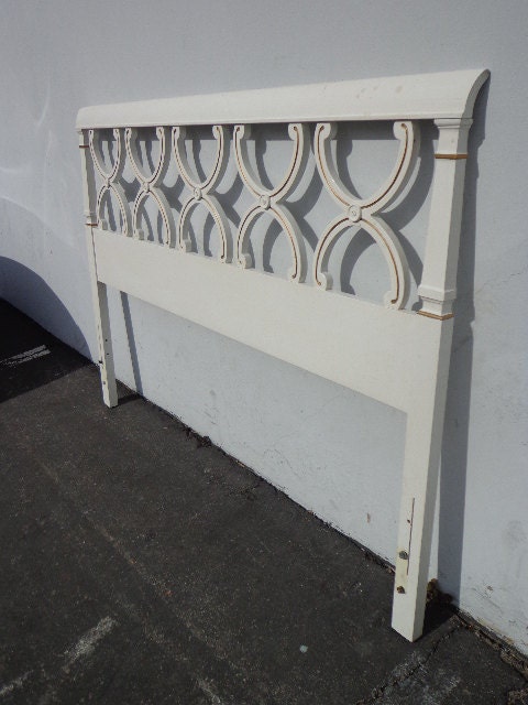 French Provincial Headboard Full Size Bed Dixie White Vintage