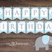 Instant Download Elephant Happy Birthday Banner Blue Elephant