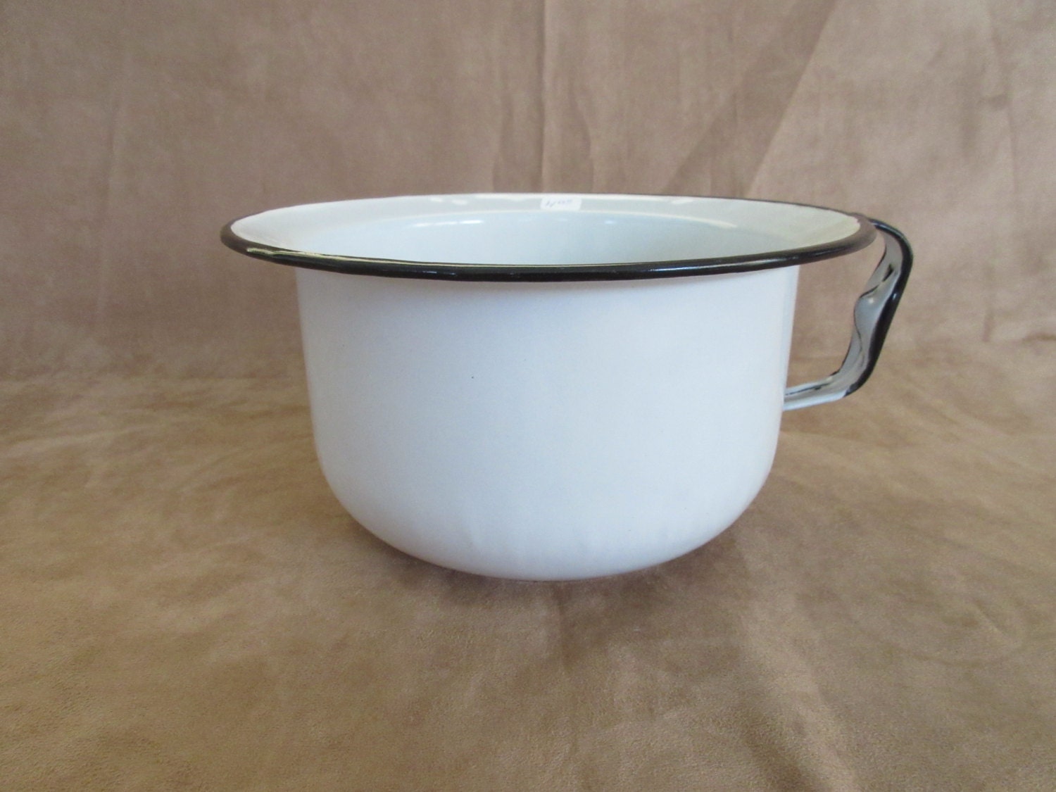 Vintage Enamelware Tray White Enamelware with Black Trim 19” x 13 ...