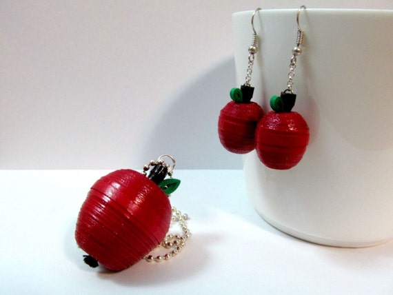 Items similar to Miniature - Quilling - 3D - Paper - Handmade - Jewelry ...