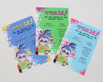 Invitation splatoon | Etsy