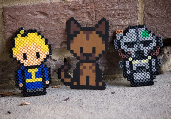 fallout 4 perler | Perler bead art, Perler bead patterns, Pearler bead ...