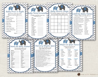 Whale Nursery Rhyme Quiz Baby Shower Game by OakCityPaperCompany