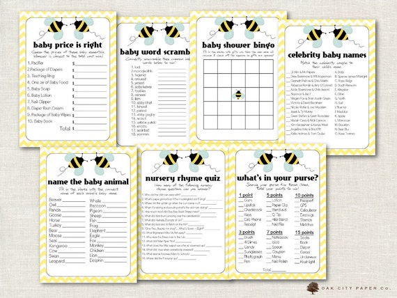 Bee Baby Shower Games Honey Bee Shower Games Mommy to Bee