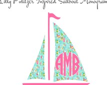 Popular items for sailboat monogram on Etsy