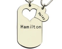 Popular items for couples dog tag on Etsy