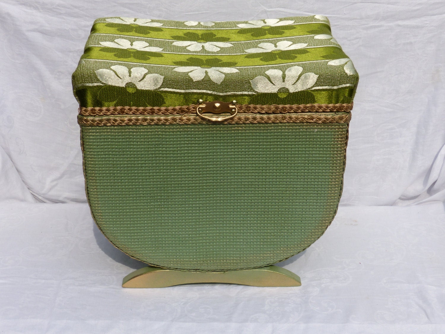 Restored Art Deco Lloyd Loom Style Ottoman, Laundry Basket, Seat ...