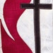 DW3 White/Red Clergy Stole with United Methodist Cross