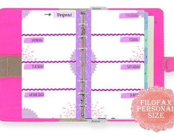 Filofax personal size books and films list 2 insert pages