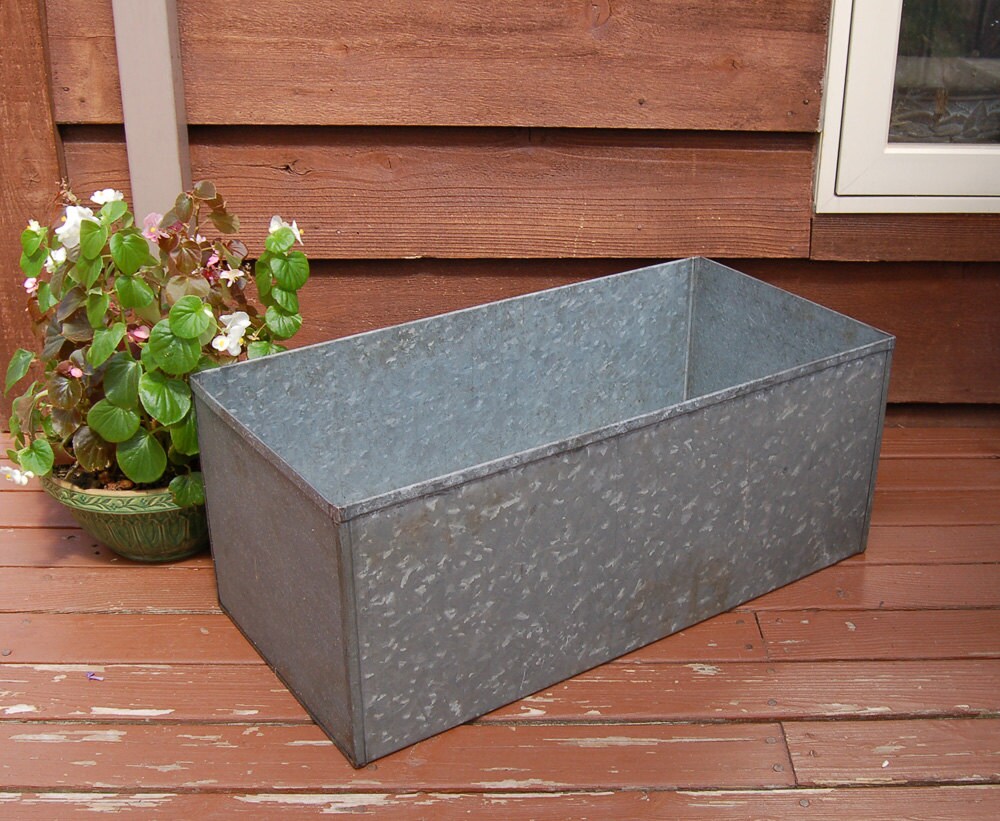Large Galvanized Box, Galvanized Garden Box, Storage Box – Haute Juice