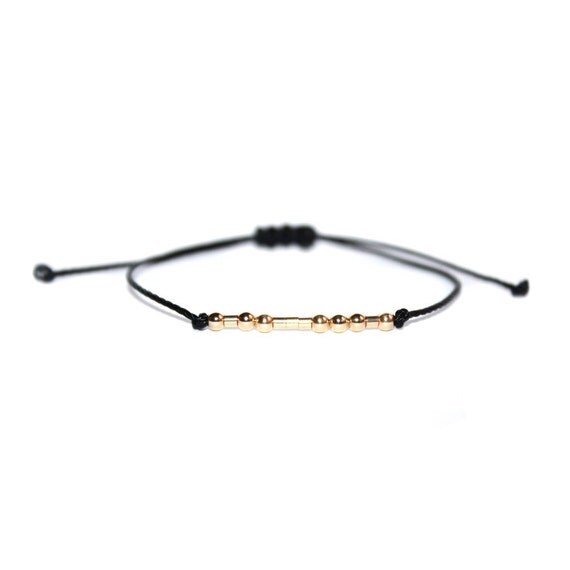 LOVE // Morse Code Bracelet 14K Gold Filled by ShopGuyBlanco