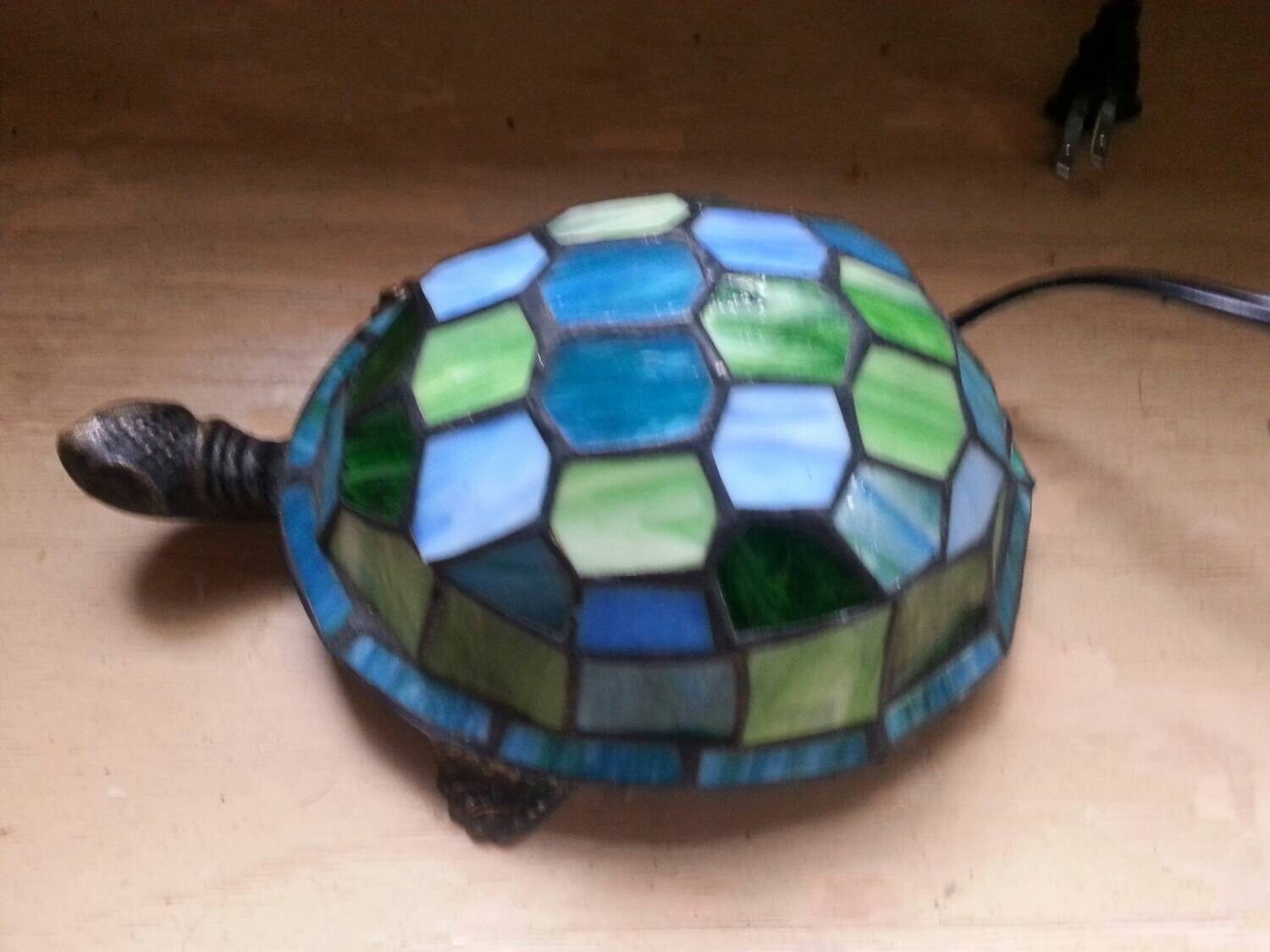 Stained Glass Turtle Light in perfect condition, light works as it ...