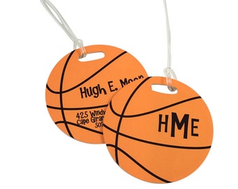 Basketball bag tag | Etsy
